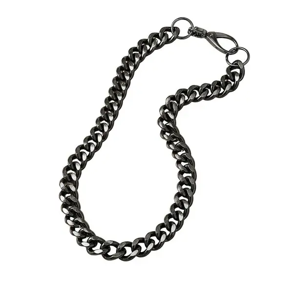 SYLVIA PIECHULLA Chunky Aluminium Link Chain Necklace - Black