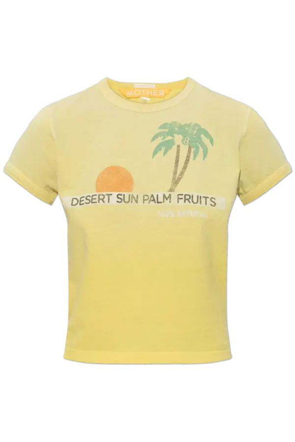 MOTHER T-shirt ‘itty Bitty Ringer - Yellow