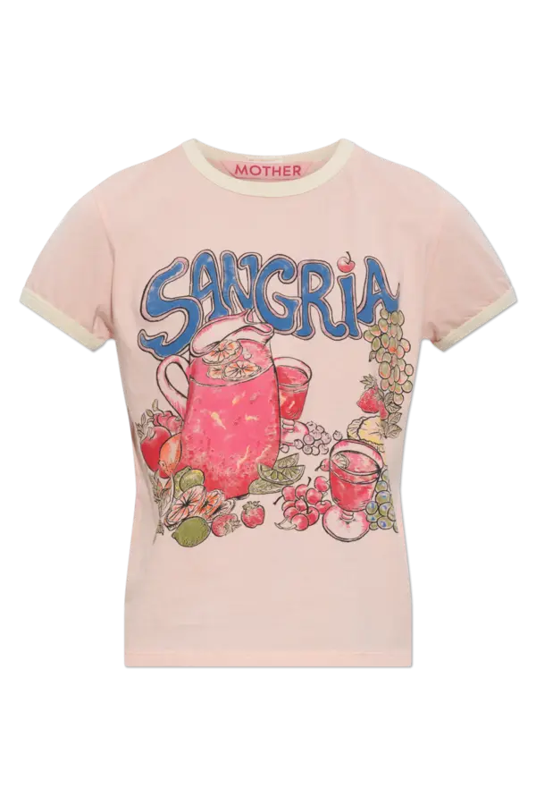 MOTHER T-shirt ‘lil Goodie Ringer - Pink