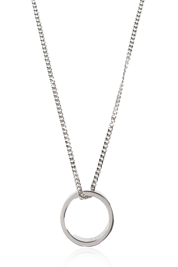 MAISON MARGIELA Tone Brass Pendant Necklace - Silver