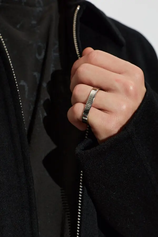 MAISON MARGIELA Double Ring With Engraved Logo