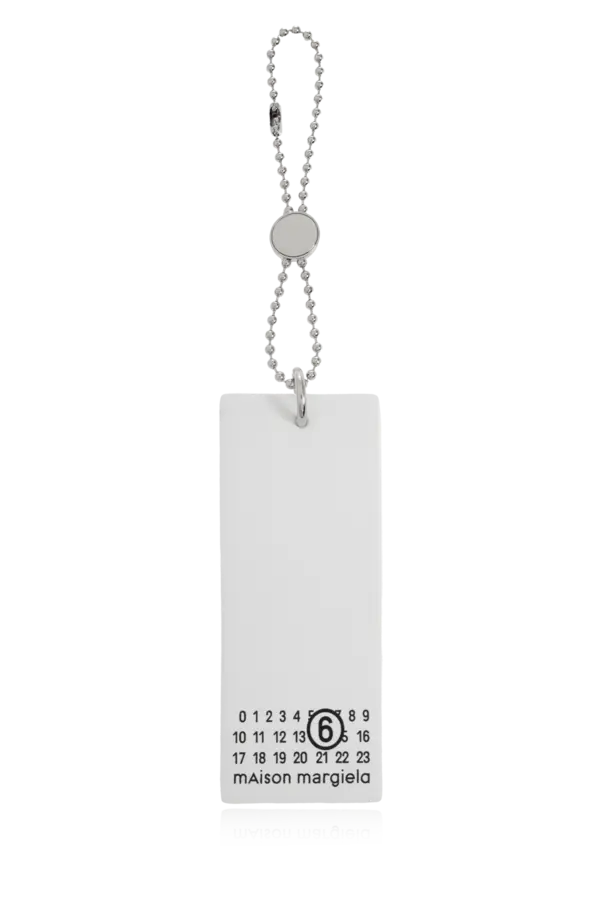 MAISON MARGIELA Keychain With Logo - Silver