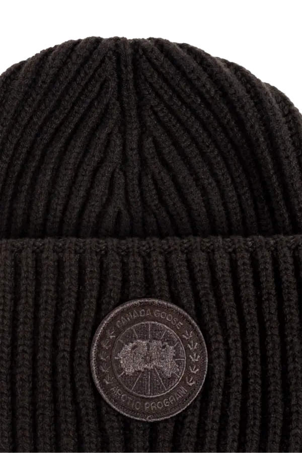 Canada Goose Wool Beanie With Logo Patch