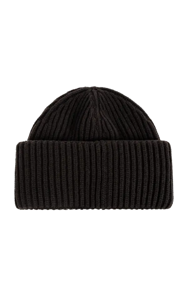 Canada Goose Wool Beanie With Logo Patch - Brown