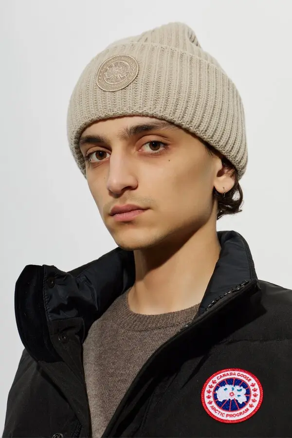 Canada Goose Wool Beanie With Logo Patch