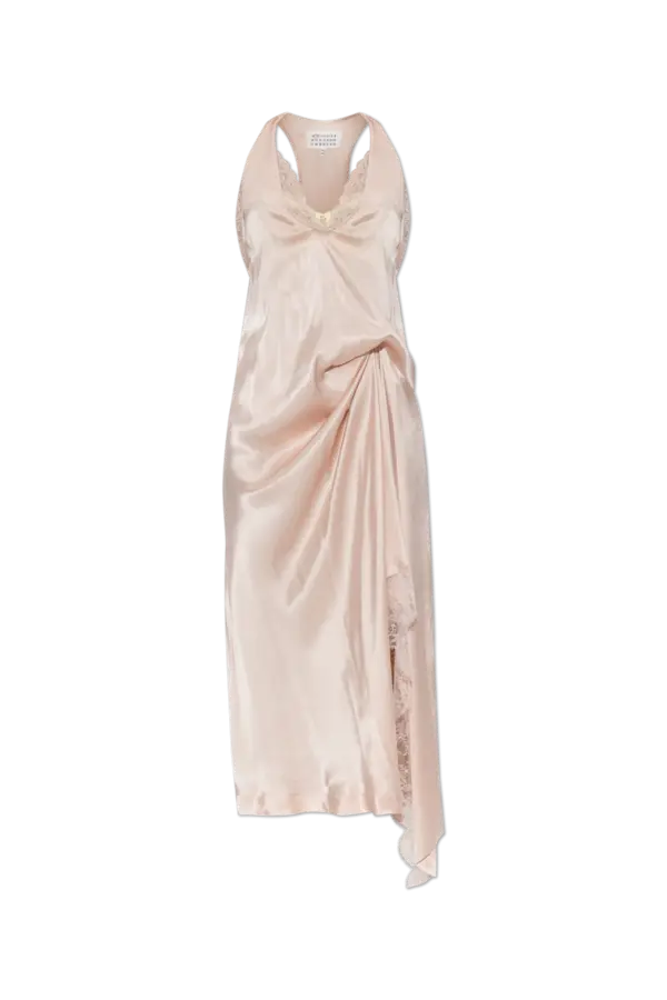 MAISON MARGIELA Dress With Lace Trim - Pink