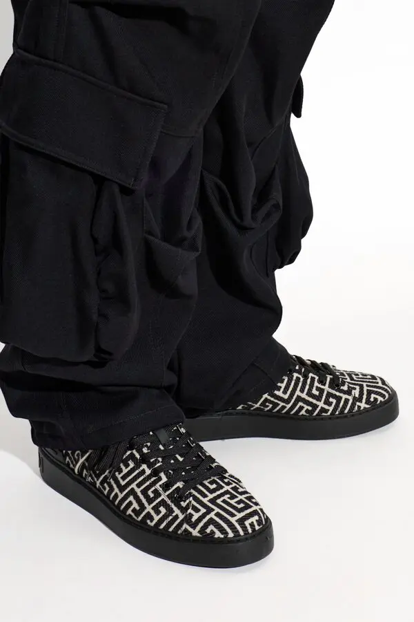Balmain B-court Monogram Sneakers
