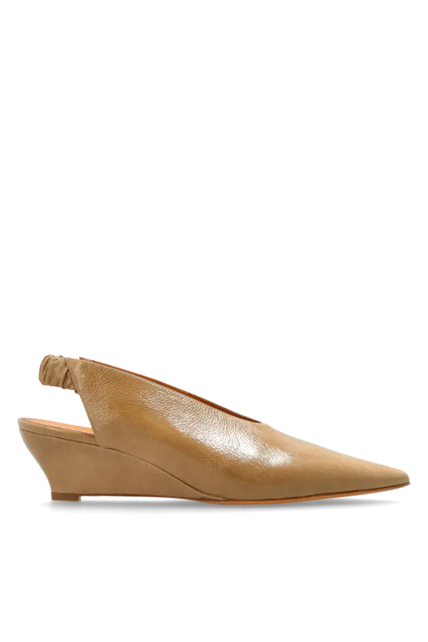 ODISSI Leather Wedge Shoes