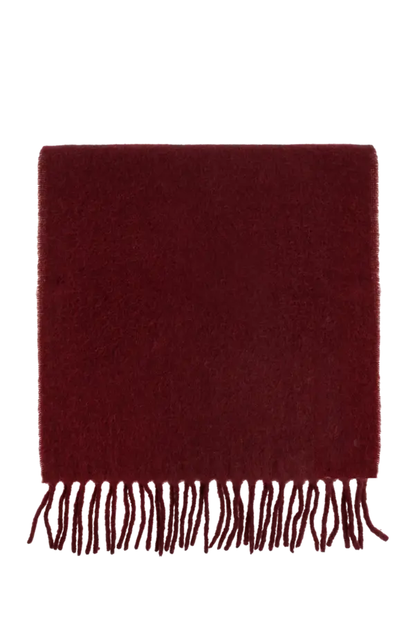 Canada Goose Wool Scarf With Fringes - Burgundy