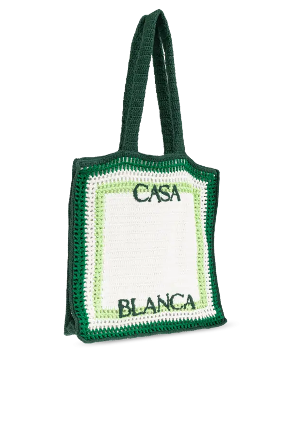 Casablanca Crocheted Bag With Logo