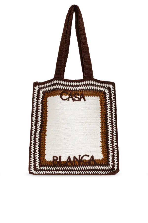 Casablanca Crocheted Bag With Logo