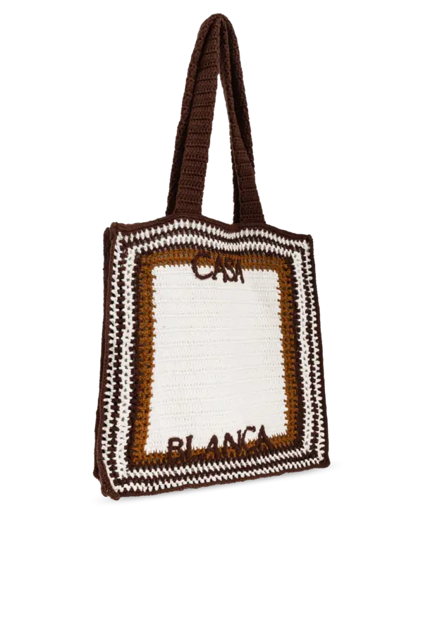 Casablanca Crocheted Bag With Logo