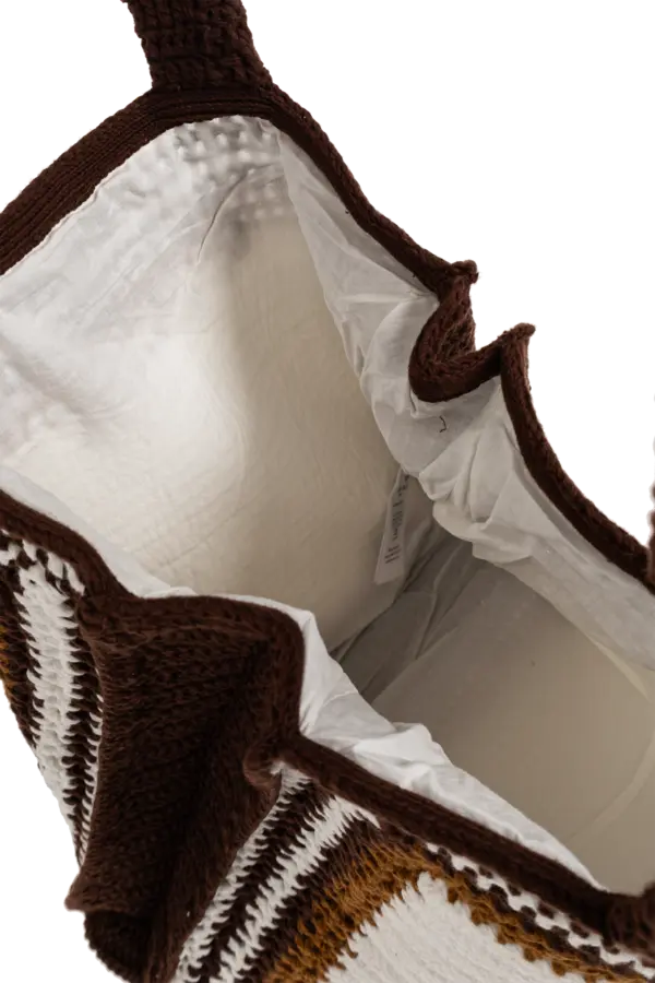 Casablanca Crocheted Bag With Logo