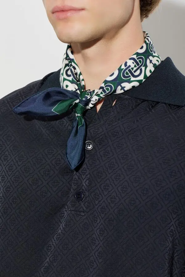 Casablanca Silk Scarf With Monogram