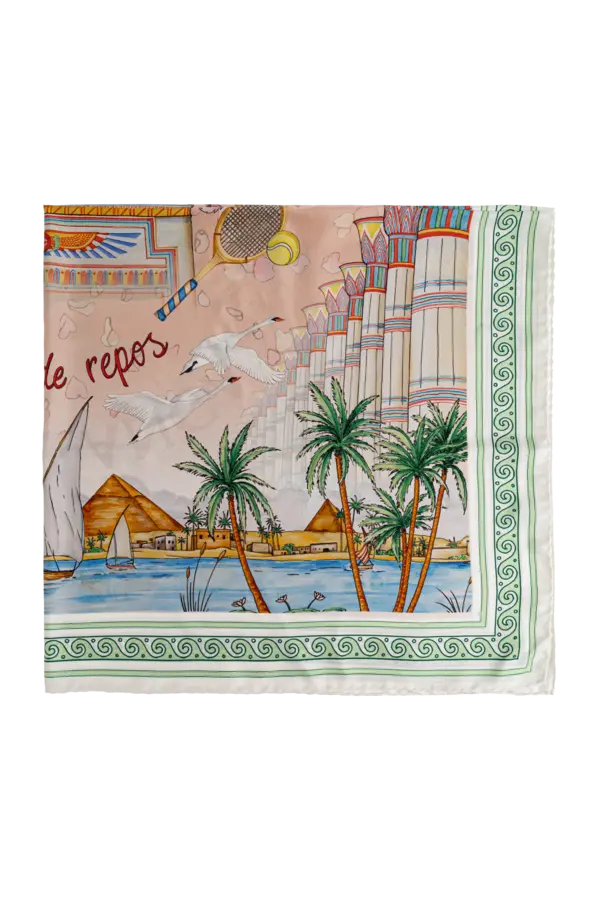Casablanca Silk Scarf With Print - Multicolour