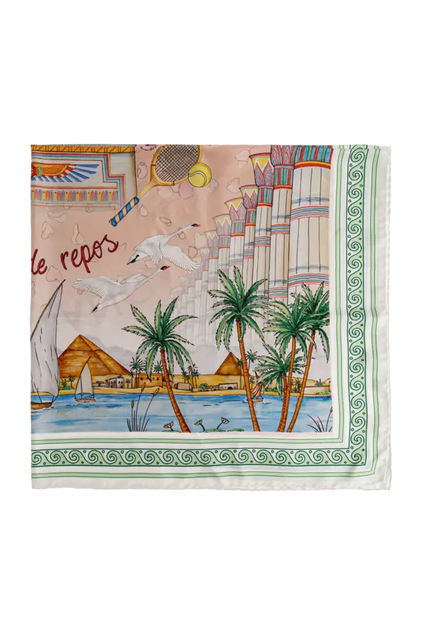 Casablanca Silk Scarf With Print - Multicolour