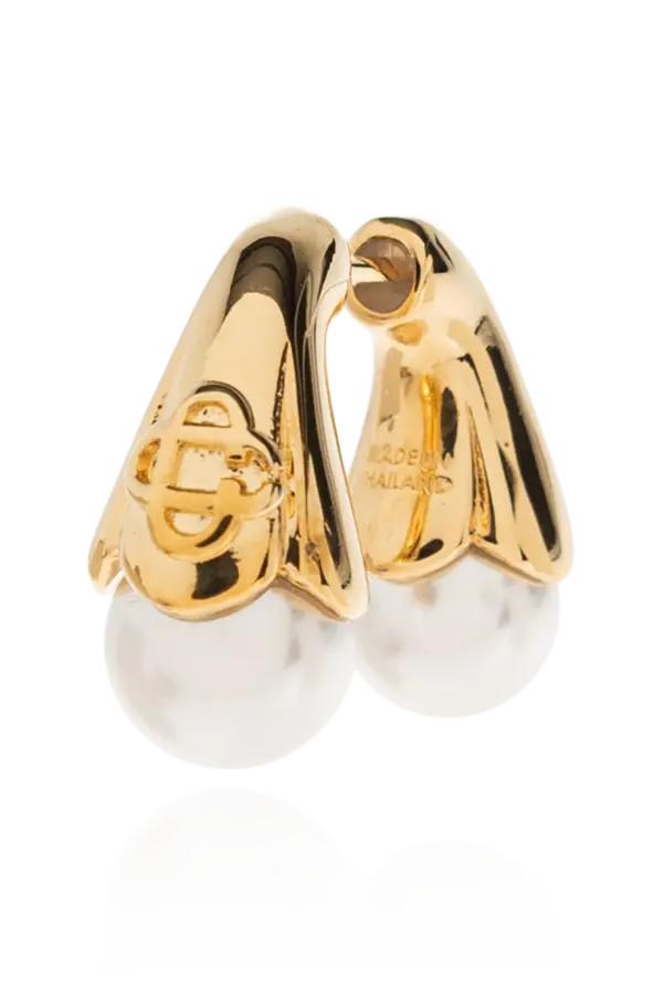 Casablanca Pearl Drop Earrings - Gold