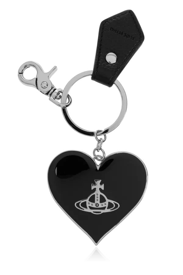 VIVIENNE WESTWOOD Heart-shaped Keychain - Black