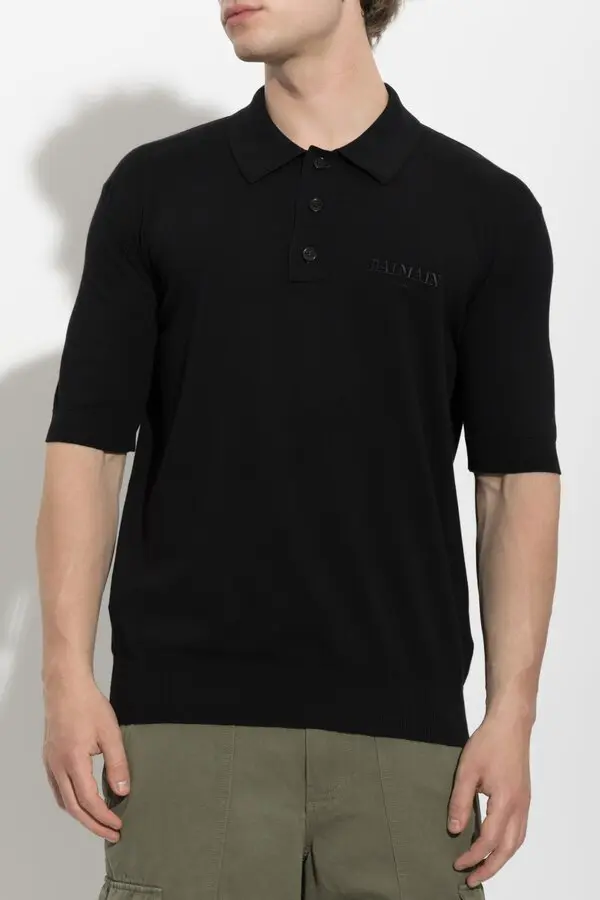 Balmain Polo With Embroidered Logo
