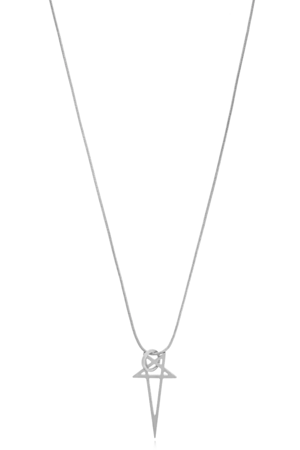 Rick Owens Necklace With Logo - Silver