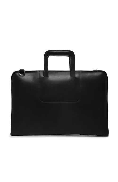 KORCHMAR Jackson Zippered Leather Briefcase - Black