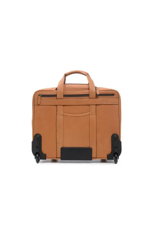 KORCHMAR Kenton Wheeled Leather Travel Briefcase