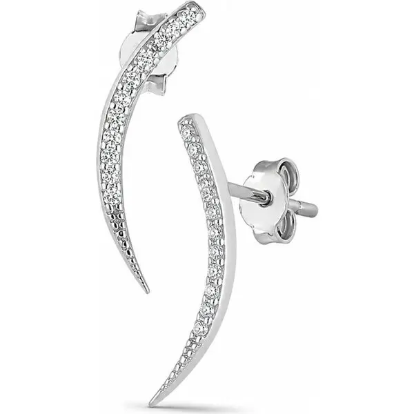 SPERO LONDON Sterling Fishbone Earrings - Silver