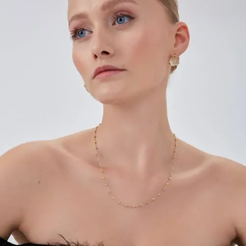 SPERO LONDON Dorissa Multicolour Sterling Silver Beaded Necklace - Gold