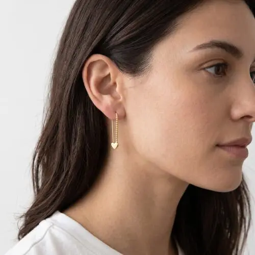 SPERO LONDON Sterling Heart Earrings - Gold