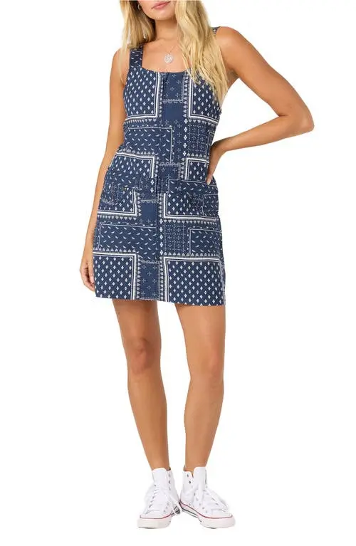 O'Neill Lorna Cotton & Linen Minidress - Navy