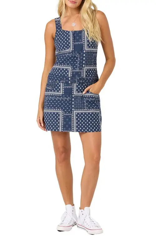 O'Neill Bandana Print Cotton Linen Mini Dress