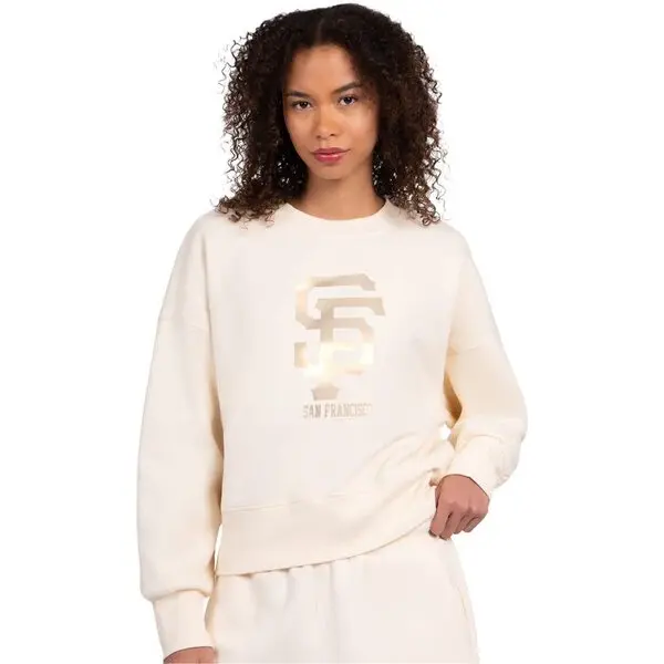 STARTER San Francisco Giants Pastels Boxy Fleece Sweatshirt - Cream