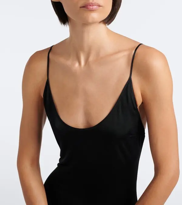 Saint Laurent Jersey Maxi Dress - Black