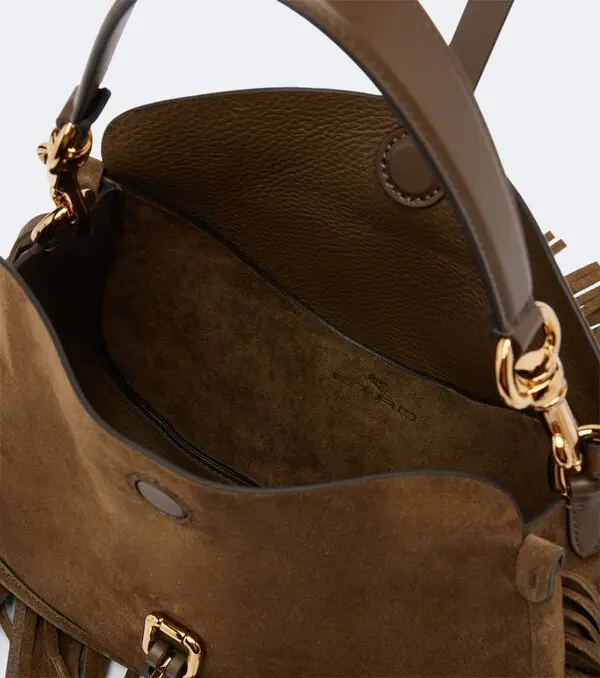 Etro Pony Medium Suede Shoulder Bag