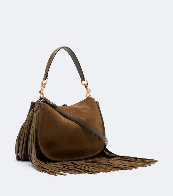 Etro Pony Medium Suede Shoulder Bag