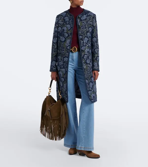 Etro Pony Medium Suede Shoulder Bag