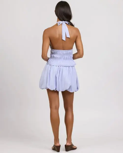 Onia Cotton Smocked Halter Top