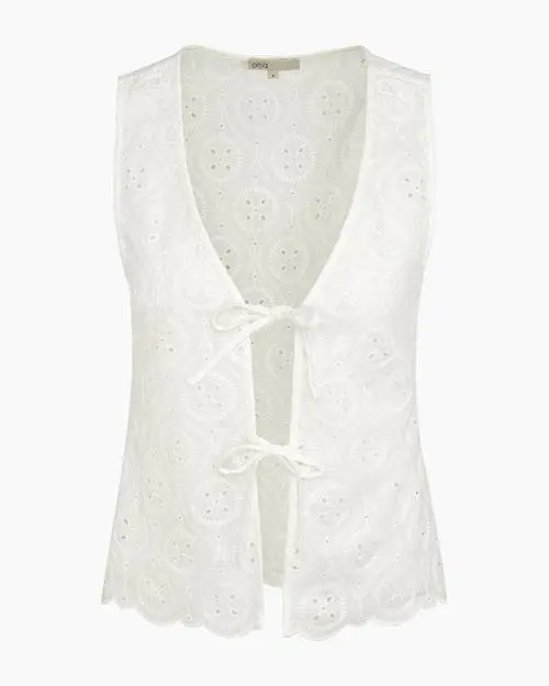 Onia Cotton Tie Front Tank