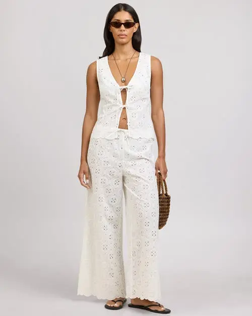 Onia Cotton Tie Front Tank