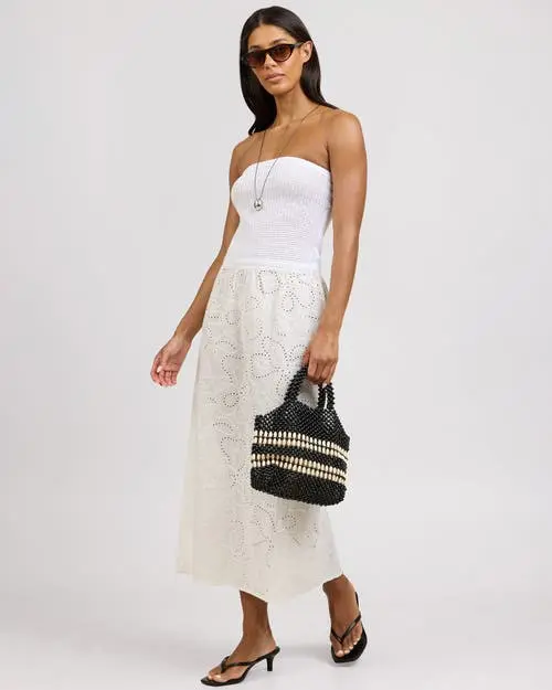 Onia Crochet Knit Mix Media Dress