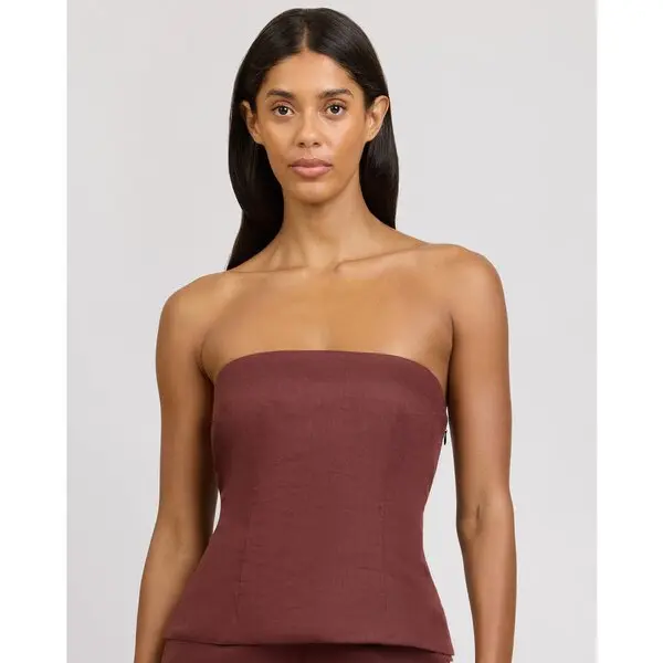 Onia Strapless Peplum Top