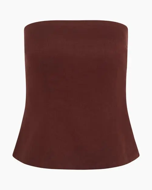 Onia Strapless Peplum Top