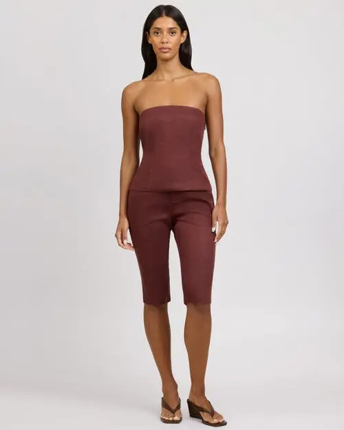 Onia Strapless Peplum Top