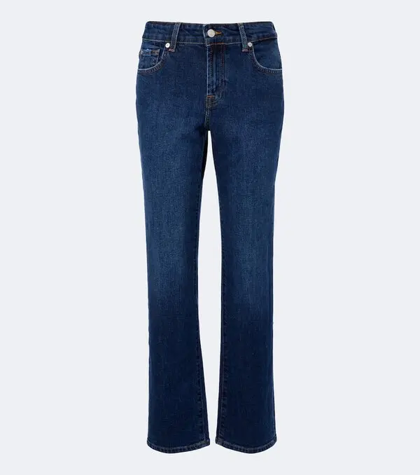 7 For All Mankind Calie Straight Jeans - Blue