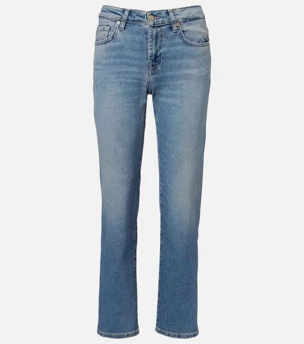 7 For All Mankind Calie Straight Jeans - Blue