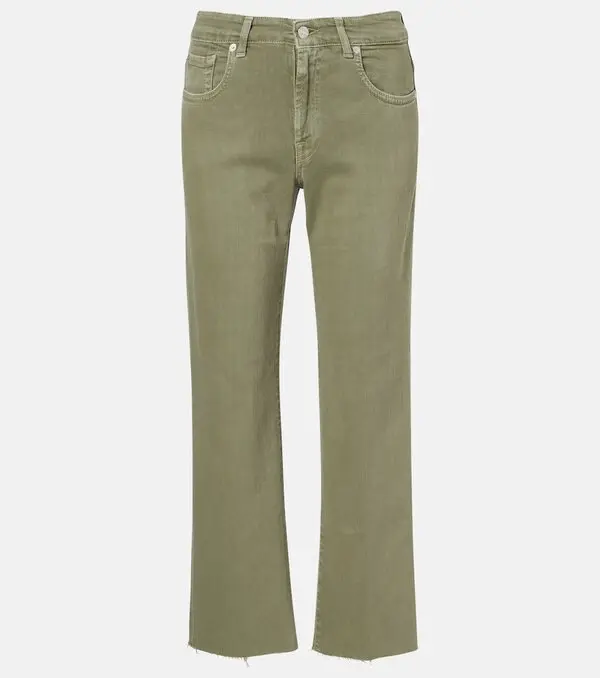 7 For All Mankind Calie Straight Jeans - Green