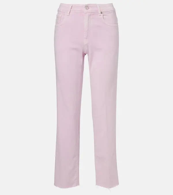 7 For All Mankind Calie Straight Jeans - Pink