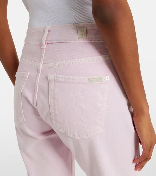 7 For All Mankind Calie Straight Jeans - Pink
