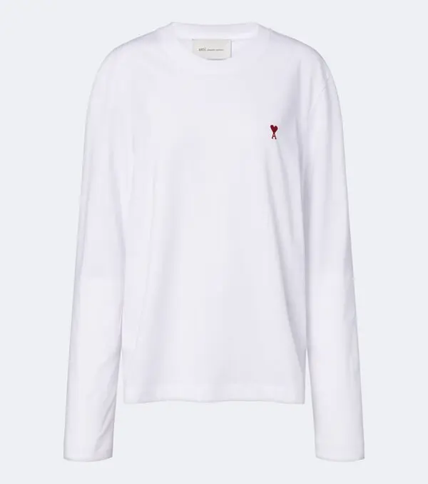 AMI Paris De Cœur Cotton Jersey T-shir - White