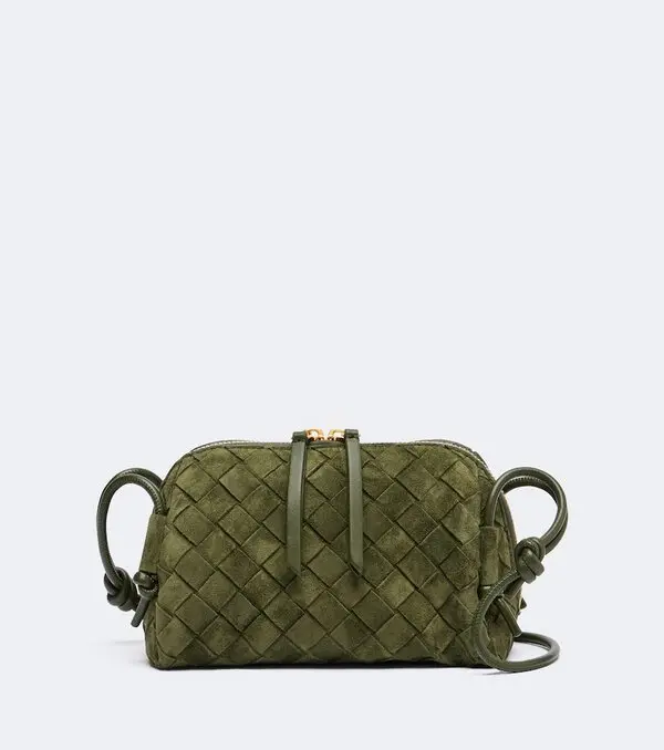 Bottega Veneta Concert Intrecciato Suede Mini Bag - Green
